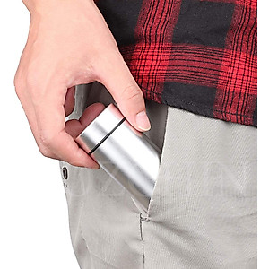 OZCHIN Aluminum Storage Jar Portable Airtight Smell Proof Container Bottle Multipurpose Storage Container for Spices, Coffee & Teas 80ml