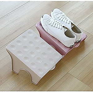 LUVADU ZCX Shoe Slots Organizer Shoe Holder, 2pcs Shoe Rack,Better Stability Shoe Organizer,Double Deck Rack Shoe Racks (Color : B)