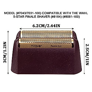 Professional 5 Star Series Finale Shaver Replacement Foil and Cutter Bar Assembly Compatible with wahl Shaver Foil 7031-100, 7043-100 Super Close Shaving Replacement Heads (red)