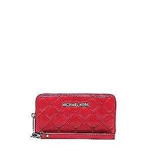 Michael Kors Susannah Quilted Large Multi-function Wristlet Dark Red