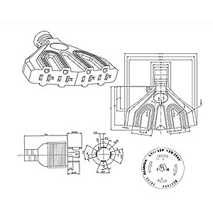 S7 25 Feet Heavy Duty Generator Adaptor Extension Cord,Locking Cord,NEMA L14-30P/Four 5-20R, 4 Prong 10 Gauge Flexible Generator Cable