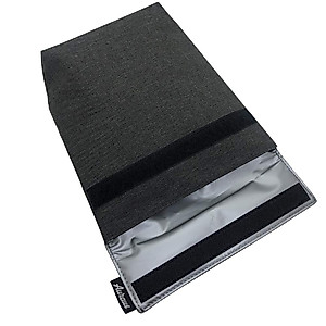 Insulated Reusable Eco Snack bag, Sandwich bag, Food Pouch, Insulated Lunch Bag, Insulin Cooling Case, golf pouch, Work, Picnics, Travel, Men, Woman (Dark Grey)