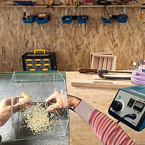 Dust Cover Fully Enclosed Electric Grinding Table Polisher Dust Box, Small Acrylic Transparent Dust Box on The Table for Prevent dust from Flying Away During Grinding Operation