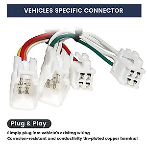 MECMO 4 Pin Trailer Wiring Harness 56434 for 2019-2023 Toyota RAV4 & RAV4 Prime Hybrid, Plug-in Simple Custom-Fit T-Connector 4-Pole Flat Trailer Light Connector, Trailer Hitch Wiring for Toyota RAV4