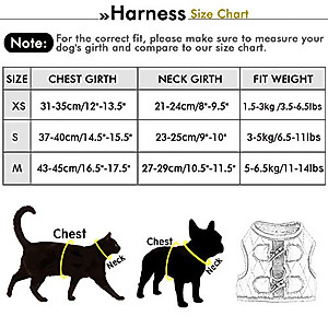 SELMAI Bow Tie Dog Harness for Small Dogs Ruffles Design Cat Harness and Leash for Walking Adjustable Soft Padded for Puppies Boys Girls Kitten Jacket Easy on Spring Autumn XS