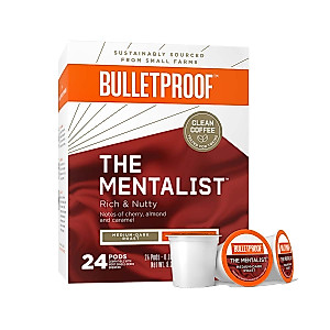 Bulletproof The Mentalist Medium-Dark Roast Single-Serve Pods, 24 Count, 100% Arabica Coffee Sourced from Guatemala, Colombia & El Salvador