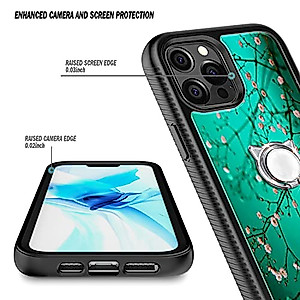 NGB Supremacy Case for iPhone 12 Pro Max (6.7 inch), Full Body Protection with [Built-in Screen Protector] Ring Holder/Wrist Strap, Slim Fit Shockproof Bumper Durable Cover (Plum)