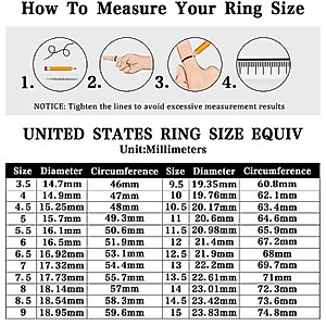 TIGRADE 3CT Engagement Ring for Women Emerald Cut Cubic Zirconia Wedding Band CZ Promise Wedding Ring Size 4-11, Silver, Size 7.5