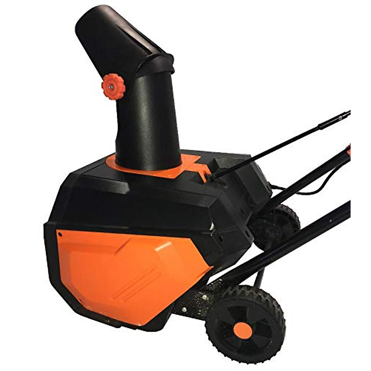 Kapoo Snow Thrower, 18 Inch Electric Snow Blower, 13 Amp, Overload Protection, Steel Auger and 180° Rotatable Chute, Black & Orange bb02