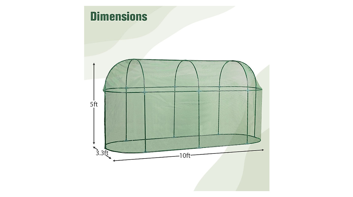 BPS 10x3.3x5 Crop Cage Tent for Plant Protection