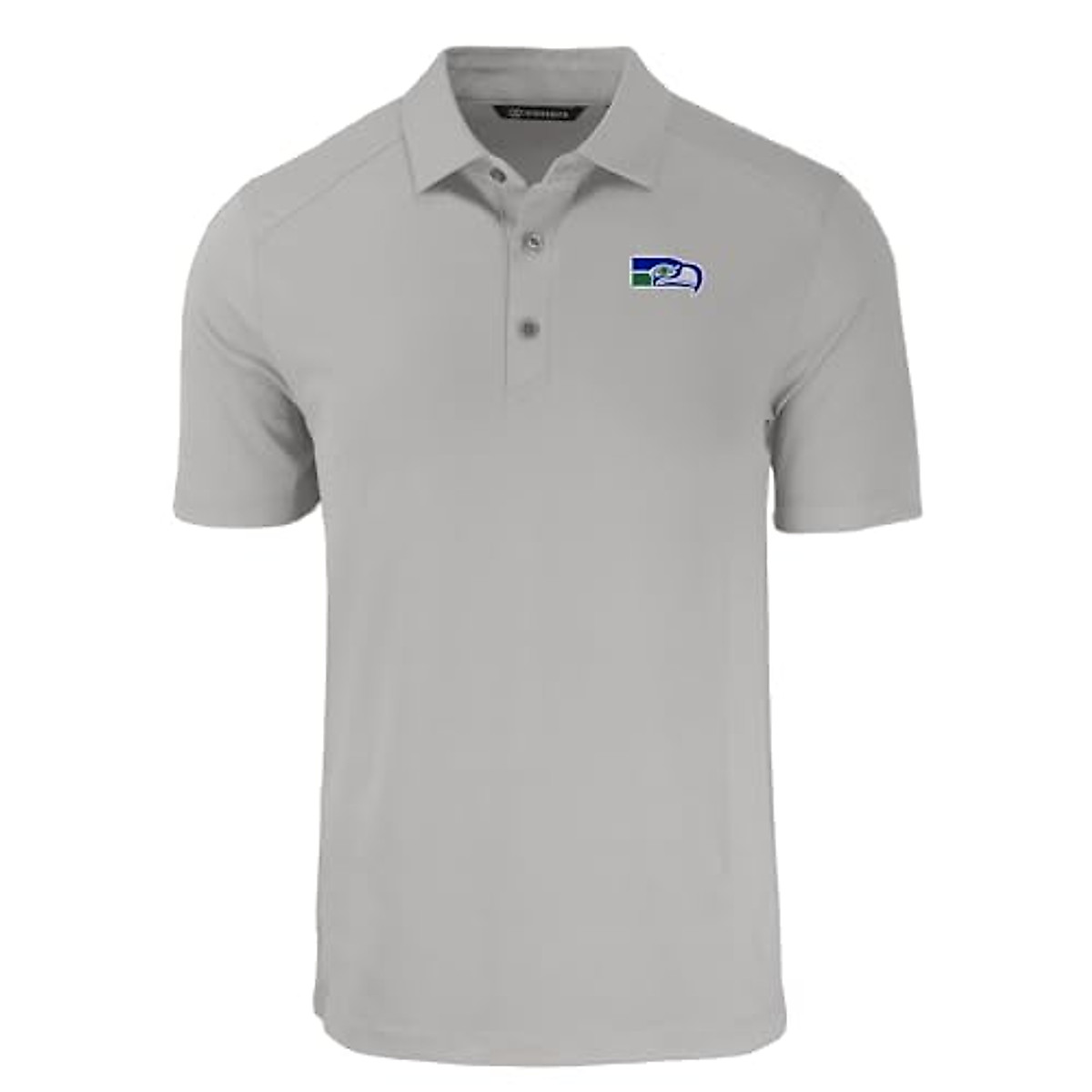 Cutter & Buck Men's Gray Seattle Seahawks Throwback Forge Eco Stretch Recycled Polo