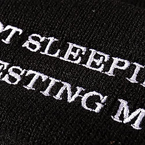 Christmas Birthday Gifts for Dad Grandpa,Stocking Stuffers for Men Women,Im Not Sleeping Just Resting My Eyes Funny Socks Beanie Hat Set