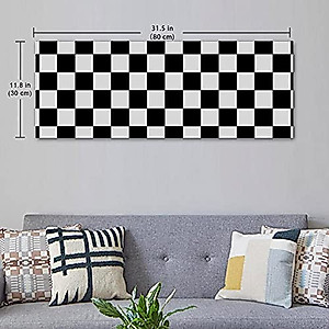 MAPOLO Classic Black White Checker Board Poster Decorative Painting Canvas Art Poster Wall Art Picture Print Modern Gallery Family Bedroom Home Decor Posters