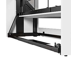 Bestar Versatile Queen Murphy Bed with Sofa, White 78-inch Space-Saving Wall Bed for Multipurpose Guest Room