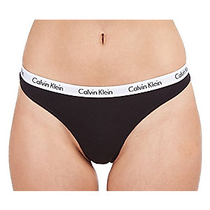 Calvin Klein Carousel 3-Pack Thong Black/White/Grey Heather SM (Women's 4-6)