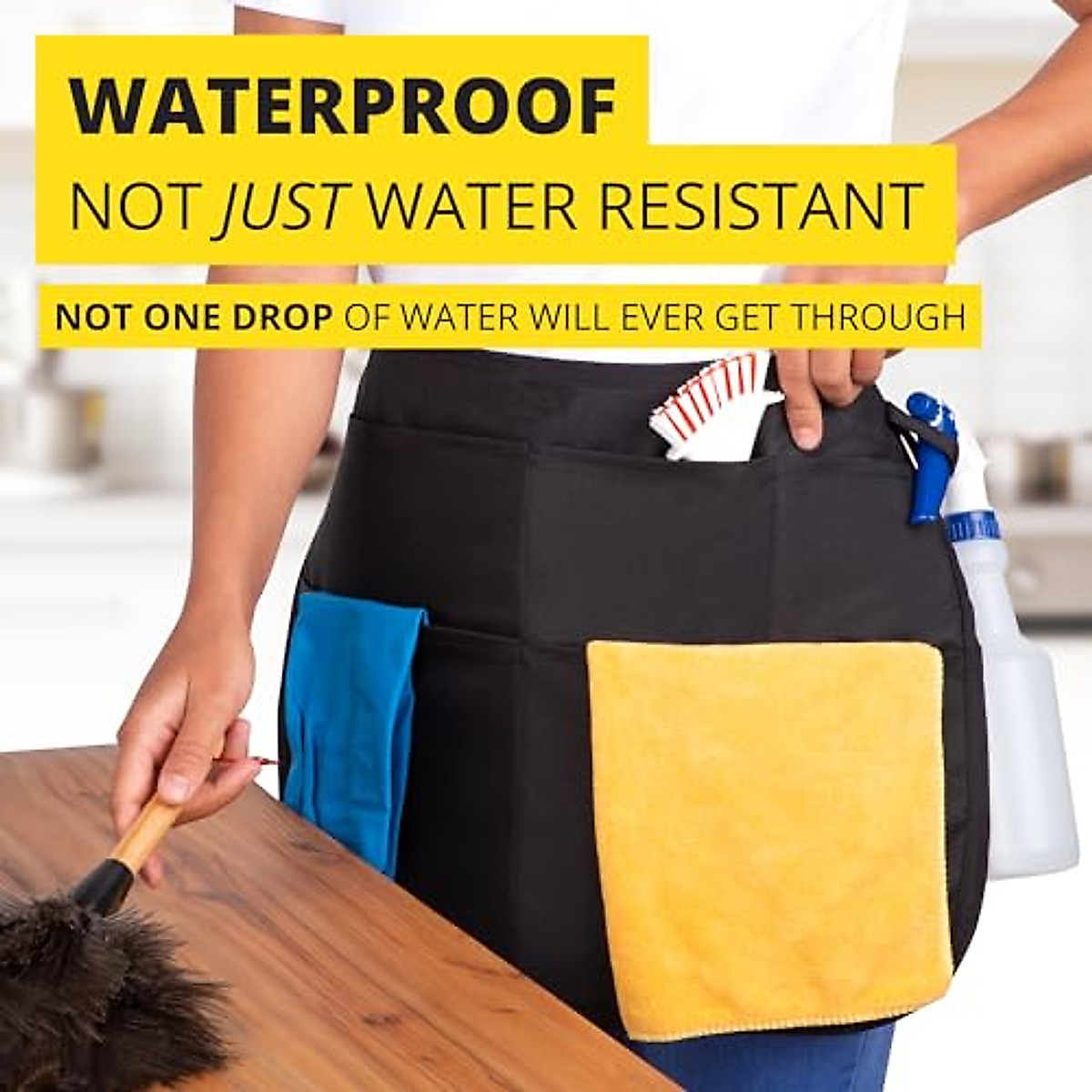 SupplyMaid Waterproof Professional Cleaning Apron. Designed for Pro Cleaners Like a Cleaning Caddy Around Your Waist