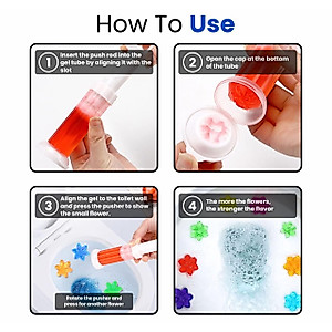 JAVCO -96 Flowers- Flower Toilet Gel Stamp | Toilet Scent Fresheners | Toilet Fresheners Gel Toilet (Mix Scent)