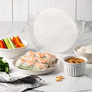 Dkarmin Rice Paper Water Bowl, Spring Roll Water Bowl, Vietnamese Spring Roll Wrapper, Water Bowl for soaking Rice Paper to make Spring Rolls, Banh trang holder