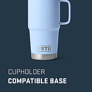 YETI Rambler 20 oz Travel Mug, Stainless Steel, Vacuum Insulated with Stronghold Lid, Big Sky Blue
