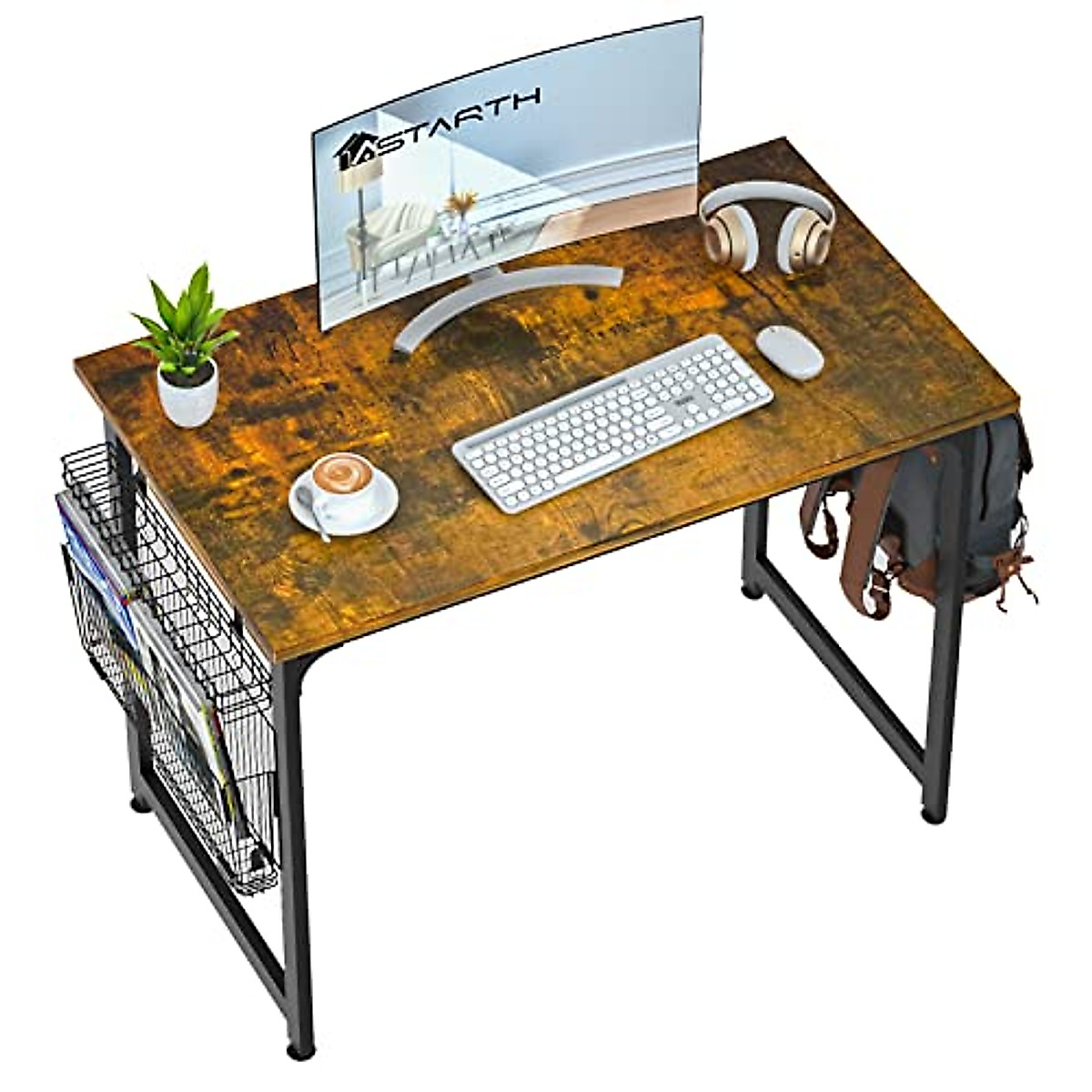 ASTARTH Laptop Table Computer Desk, Rustic Brown