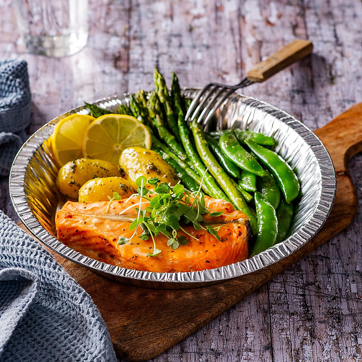 NoCry Premium Disposable Pie Pans (50 Pack) - Foil Aluminum Pie Pans 9 Inch or Disposable Pie Tins for Baking Delicious Pies or Crispy Pie Crusts