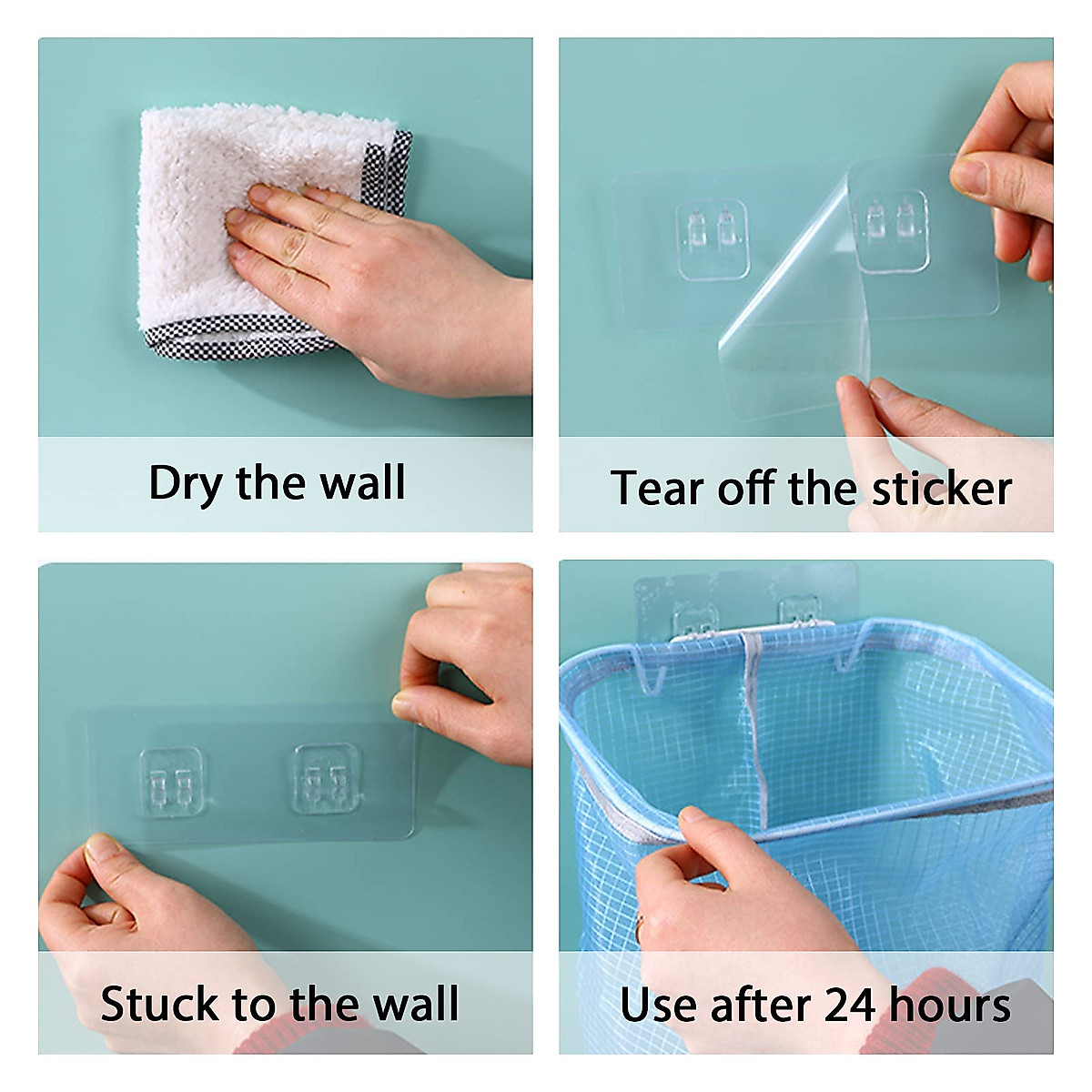 Linkidea 2 Packs Bath Toy Storage Organizer, Hanging Mesh Bathtub Toy Holder Basket with Adhesive Hooks, Shower Caddy for Kids Toddlers Bathroom Car Toy (Blue & Pink)