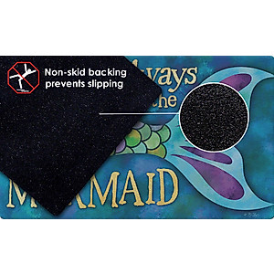 Toland Home Garden 800501 Mermaid Tail Funny Door Mat 18x30 Inch Outdoor Doormat for Entryway Indoor Entrance