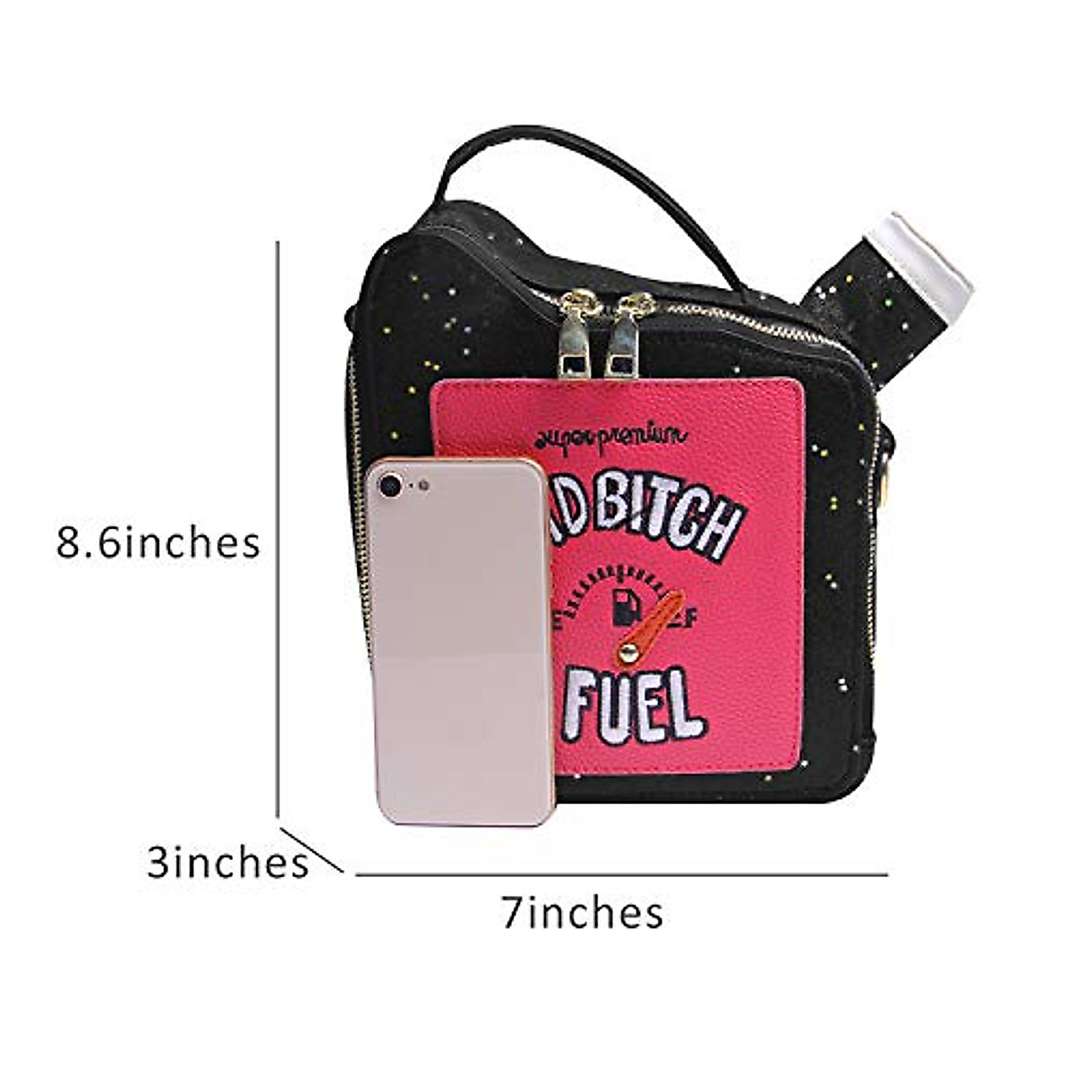 KUANG! Women Fashion Sequin Crossbody Bag Girl's Fun Gasoline Handbag Shoulder Bag for Women Messenger tote Bags