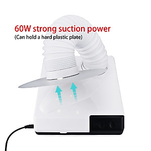 60W Dust Collector Fan Vacuum Cleaner Strong Power Dental Lab Nail Art Manicure Dust Clean Tool