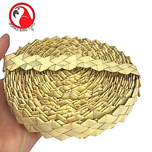 Bonka Bird Toys 3377 Palm Zig Zag Chain Roll 30 Feet Natural Woven Shredder Beak Busy Parrots Craft Part Toy Making Projects Cockatiels Parakeets Conures Amazons African Greys