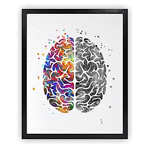 Dignovel Studios 8X10 Unframed Brain Creativity Inspiration Watercolor Art Print Poster Housewarming Wall Giclee Office Home Decor DN526