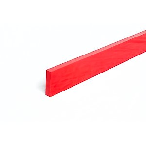 Polyurethane Snow Plow Blade Cutting Edge for UTV/ATV - 60" X 4" X .75" (RED)