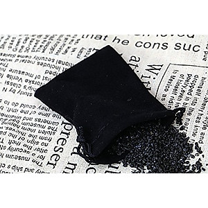 Mini Skater 50pcs Jewelry Velvet Cloth Pouch Black Drawstring Small Bags for Dice 2.75'' x 3.5''