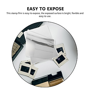 100pcs Transparent Exposure Film Photosensitive Film Seal Film Thermal Insulation Film Practical Film High Transparency Film Seal Supplies Seal Material Practical Stamp Film