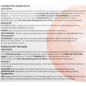 Vichy Mineral Double Glow Peel Face Mask with Exfoliating AHA Fruit Acids, Oil-Free Face Mask to Refine and Illuminate Skin, Paraben-Free