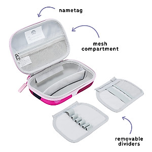 uninni Strokes Pencil Case for Girls and Boys - Large Kids Pencil Case with Mesh Storage Pocket & 2 Removable Dividers for Organizing Markers & Pens. Pencil Case for Kids with a durable design