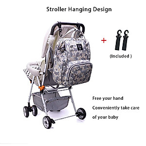 Starte Camo Diaper Bag Backpack, Large Multifunction Waterproof Travel Backpacks for Mom/Dad with Insulated Pockets&Stroller Straps,Durable Maternity Baby Nappy Bags