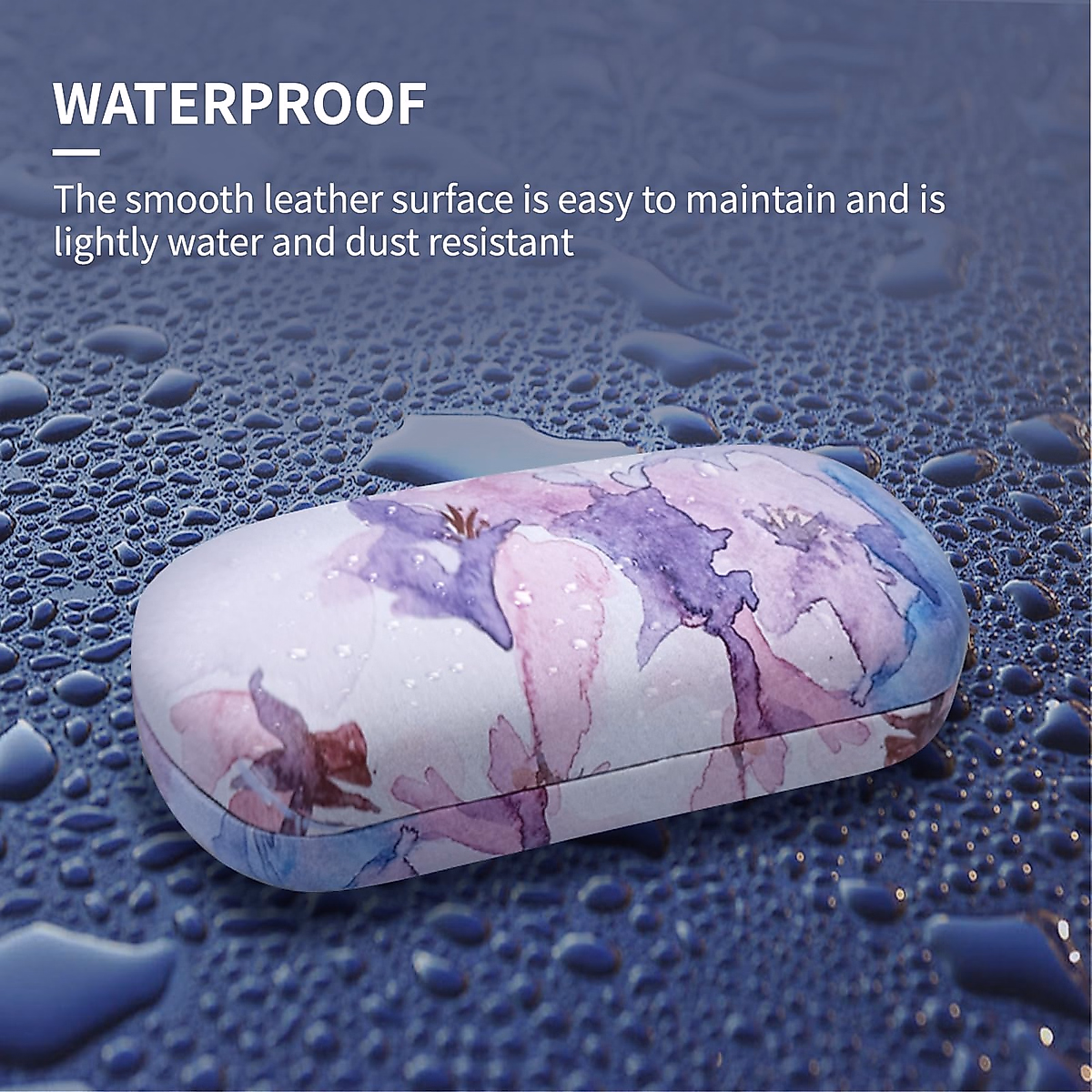 molshine Hard Shell Sunglasses Case, Classic Large Glasses Case for Sunglass, Eyeglasses with Cleaning Cloth (Purple)