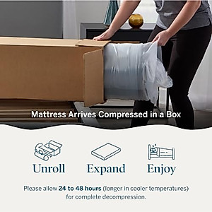 LUCID 10 Inch Memory Foam Mattress - Plush Feel - Infused with Bamboo Charcoal and Gel - Bed in a Box - Temperature Regulating - Pressure Relief - Breathable - Full Size