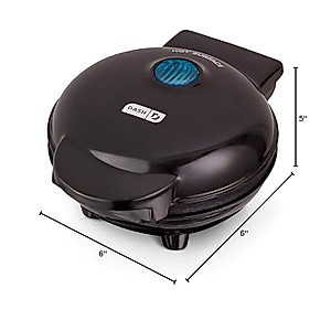 DASH Mini Maker Portable Grill Machine + Panini Press for Gourmet Burgers, Sandwiches, Chicken + Other On the Go Breakfast, Lunch, or Snacks with Recipe Guide - Black