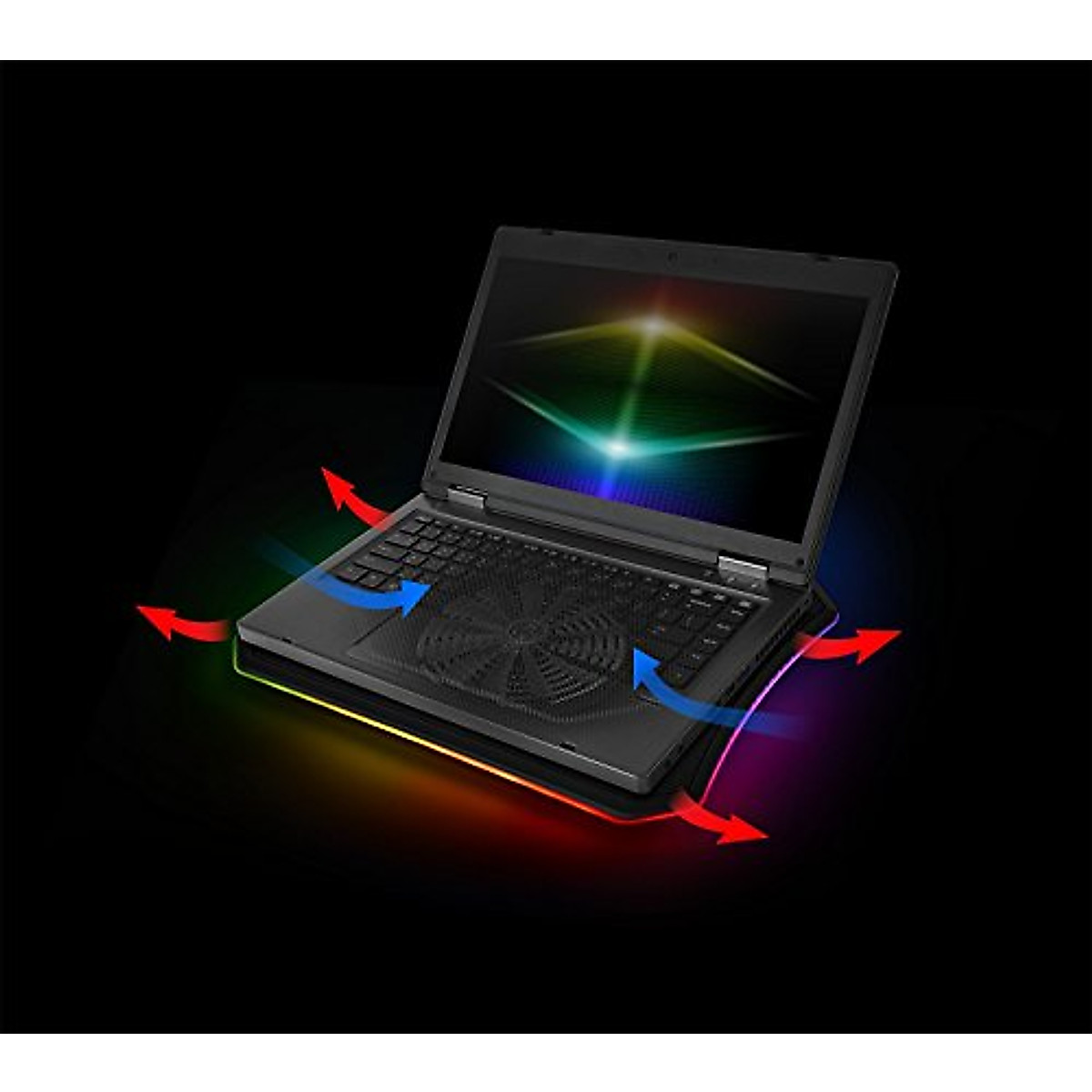 Thermaltake Massive 20 RGB Steel Mesh Panel Single 200mm Fan 10"‐19" Laptop Notebook Cooling Pad CL‐N014‐PL20SW‐A