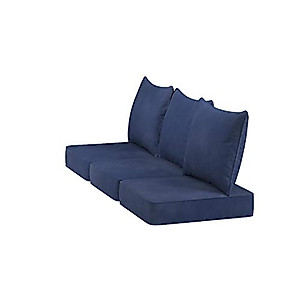 Mozaic AZPCSET4358 Swavelle Corded Outdoor Sofa Set, 23" x 25" x 5", Dark Blue
