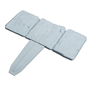 20x Cobbled Stone Effect Plastic Fence Garden Lawn Yard Plant Edging Border Grey