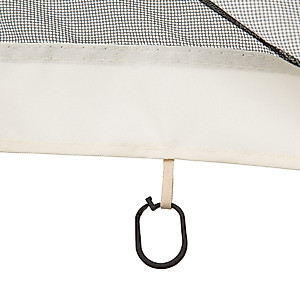 Outsunny 13' x 13' Replacement Mesh Sidewall Netting for Patio Gazebos and Canopy Tents with Zippers (Sidewall Only), Cream