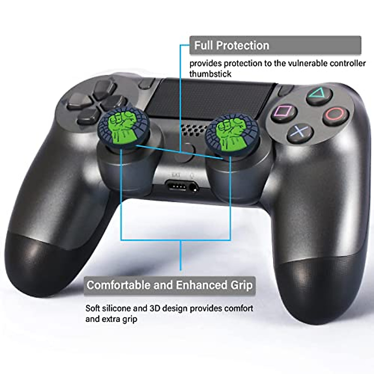 No-Slip Thumb Grips | Universal Edition for Nintendo Switch Pro, Playstation 4 (PS4), Playstation 5 (PS5), Xbox One & Xbox Series X Controller | 8-Pack