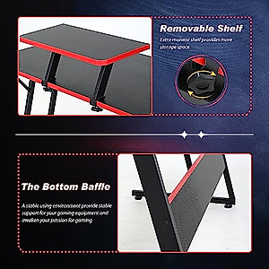 PayLessHere L Shaped Desk Corner Gaming Desk Computer Desk with Large Desktop Studying and Working and Gaming for Home and Work Place,Black