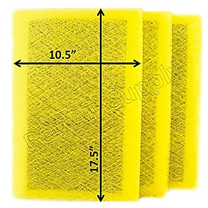 RAYAIR SUPPLY 12x20 MicroPower Guard Air Cleaner Replacement Filter Pads (3 Pack) Yellow