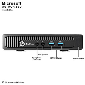 HP ProDesk 600 G1 Mini Business Desktop PC, Intel Core Quad i5 4590T up to 3.0GHz, 8GB DDR3, 500GB, WiFi, BT, VGA, DP, Windows 10 64 Bit-Multi-Language Supports English/Spanish/French(Renewed)