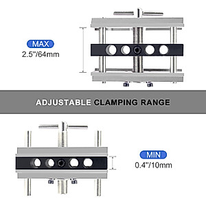 IMINJOY Self Centering Dowel Jig, Wood Dowel Drill Guide Tool with Step Drill Guide Bushings Set, Biscuit Joiner Woodworking Tools Drill Jig for Cabinets