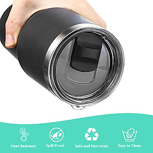 ANBOO 3 Pack 20 oz Magnetic Tumbler Lid with 3 Magnetic Slider Replacement Compatible for YETI 20 oz Rambler, Ozark Trail, Old Style Rtic, Slider Switch Spill Proof Tumbler Cover